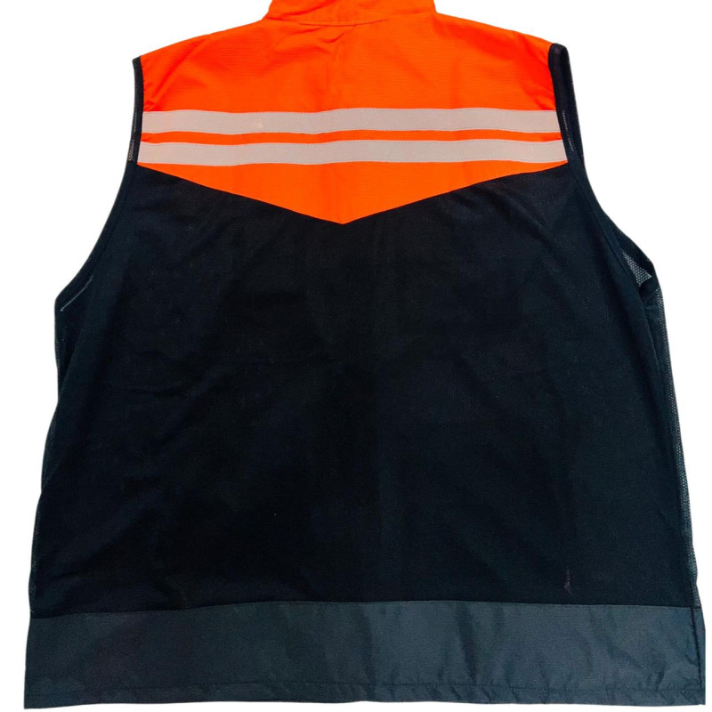 Chaleco Modelo Engineer bicolor naranja con negro